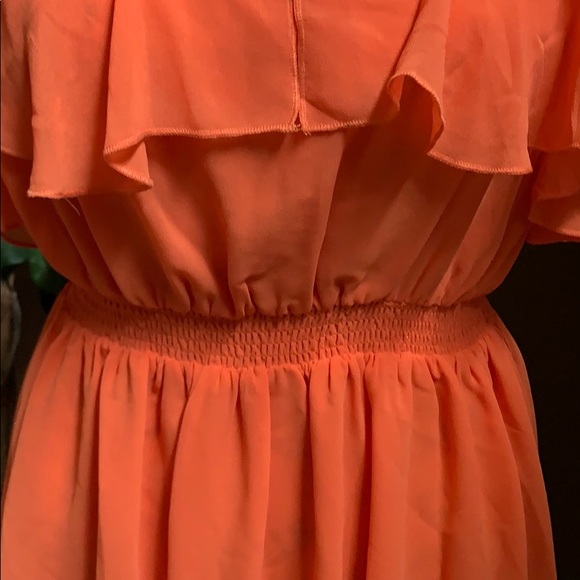 Forever 21 | Dresses | Bright Orange Dress With Ruffle Details | Poshmark